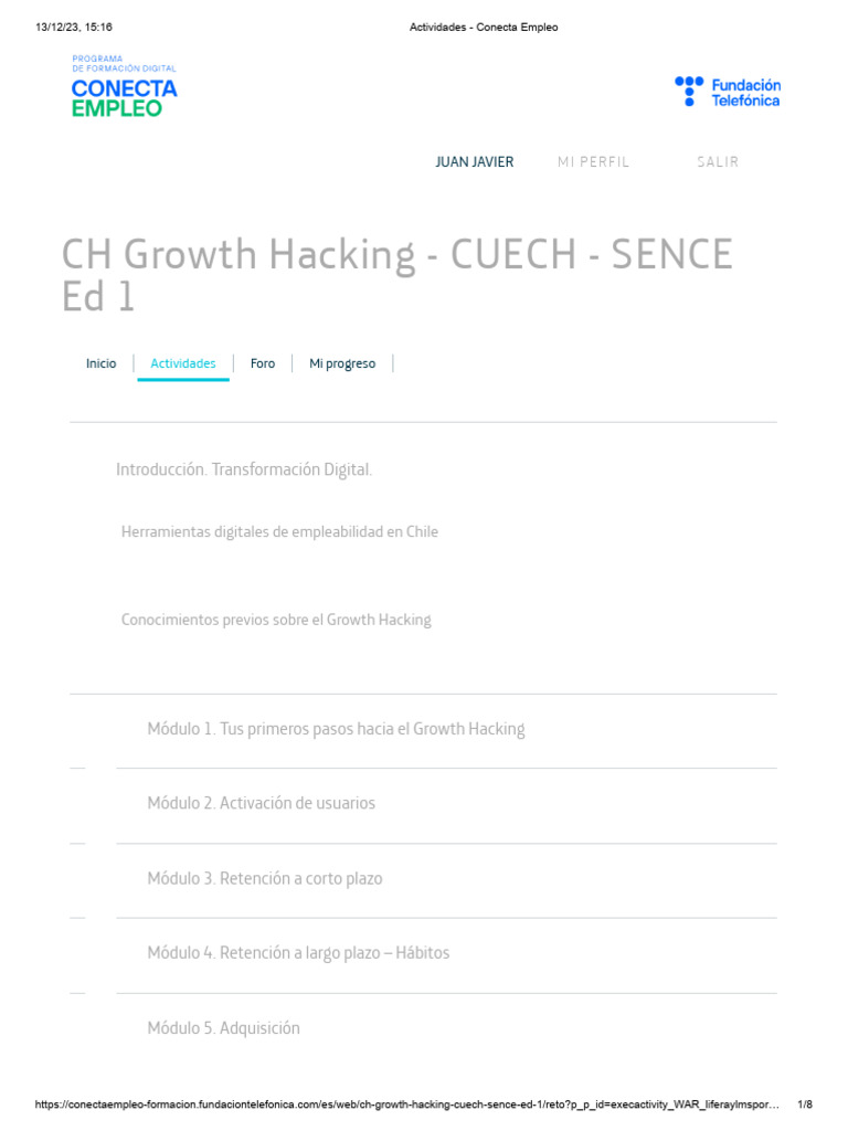Modulo I Conecta Empleo | PDF