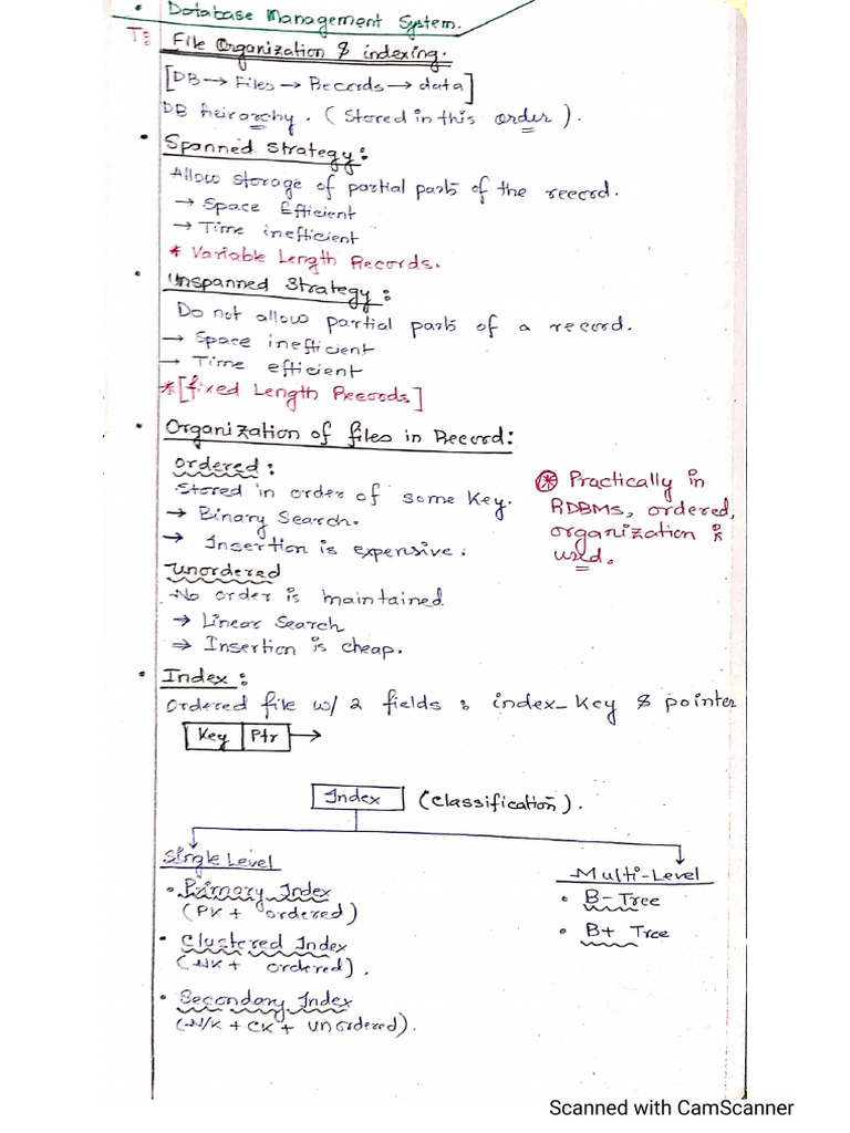 Database - Short Notes | PDF Database - Short Notes | PDF