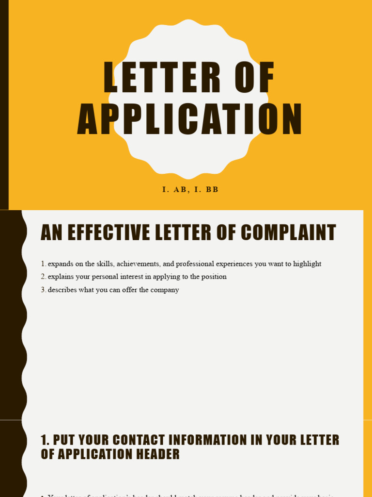 How to Write an Effective Application Letter | PDF | Résumé ...