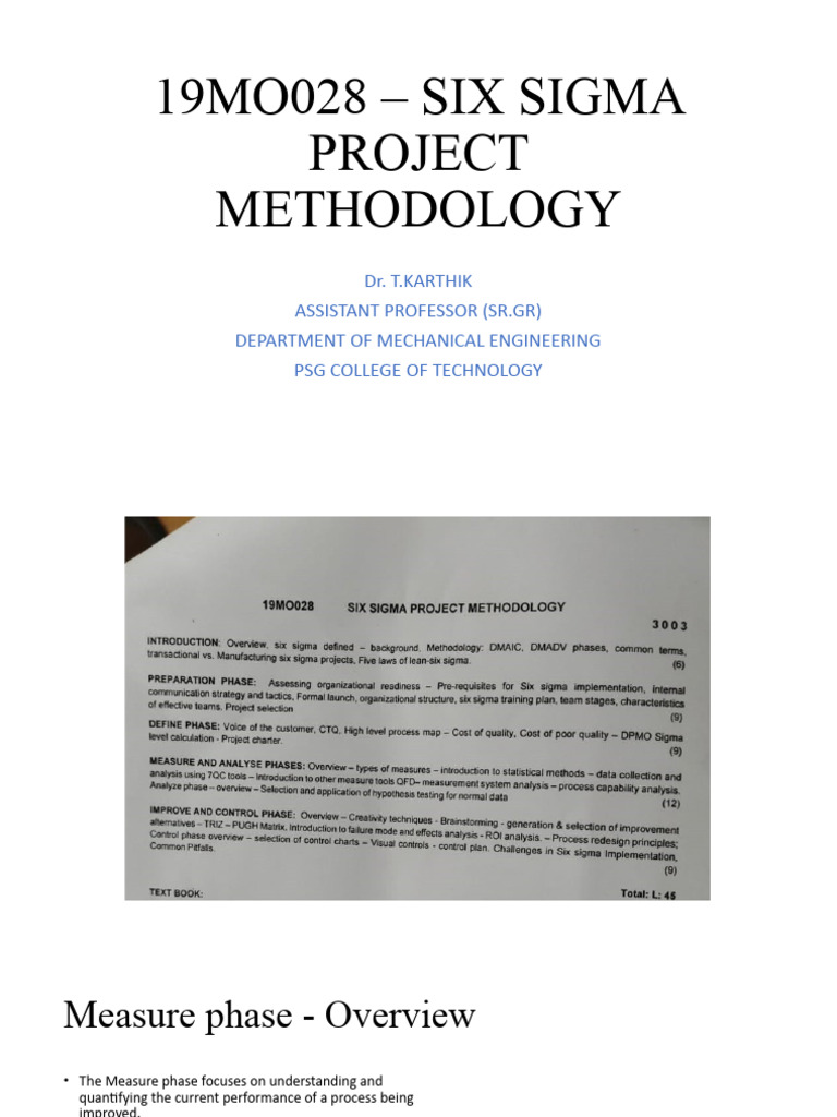 Unit 4 Six Sigma | PDF | Business