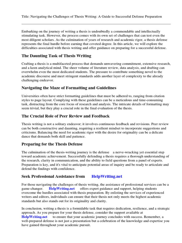 How to Prepare for a Thesis Defense | PDF | Thesis | Microsoft Power Point