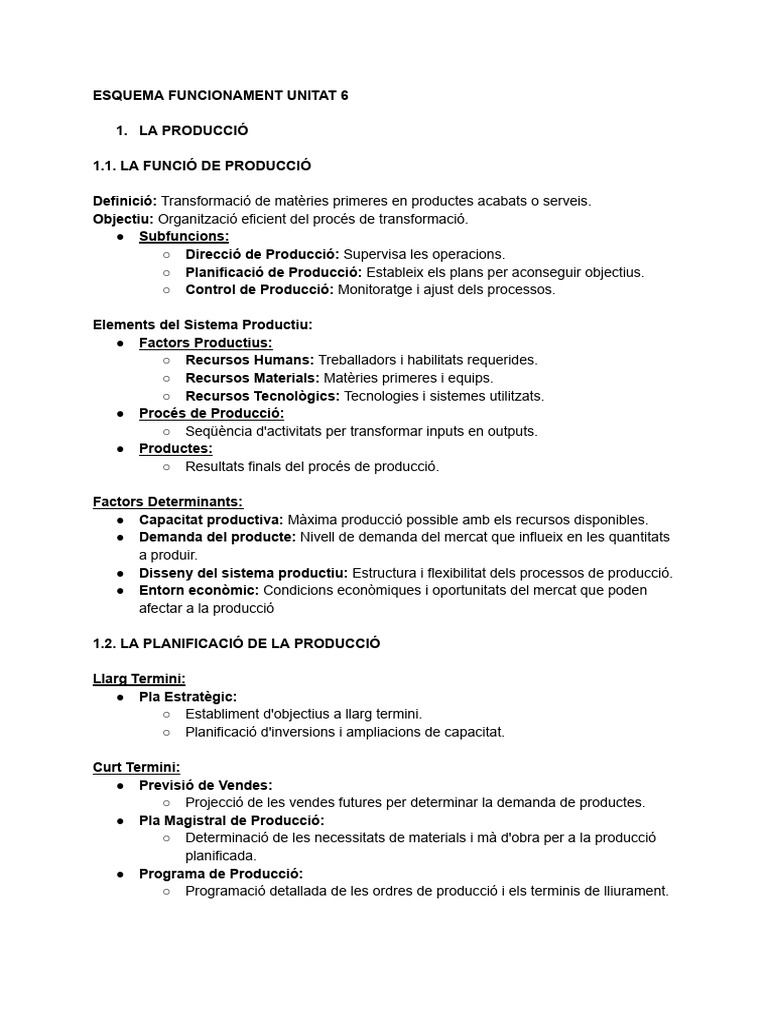 Esquema Funcionament Unitat 6 | PDF