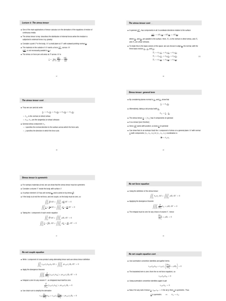 Lecture 5 Tensors | PDF Lecture 5 Tensors | PDF