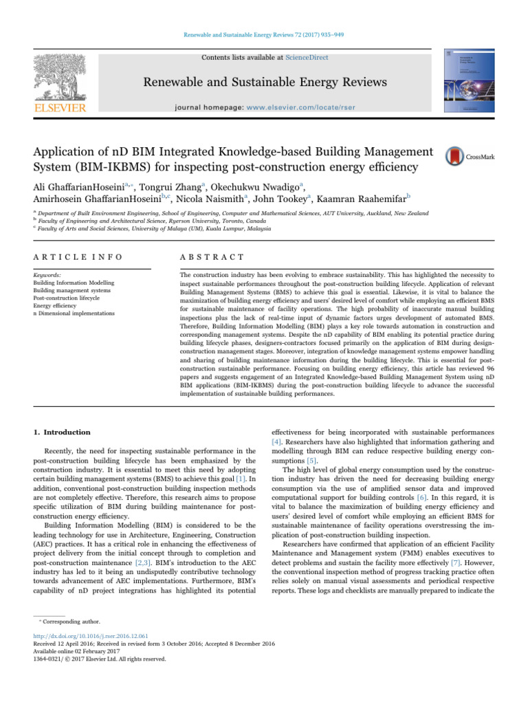 Application of ND BIM Integrated Knowledge-Based Building Management ...