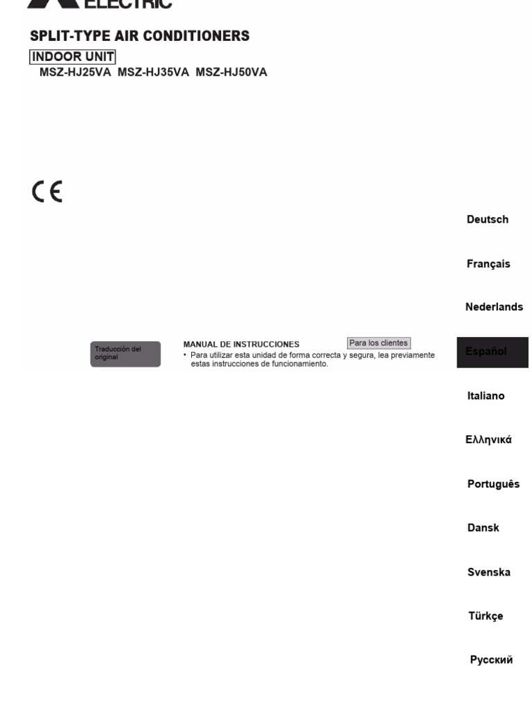 Manual Aire Mitsubishi MSZ Hj50va | PDF