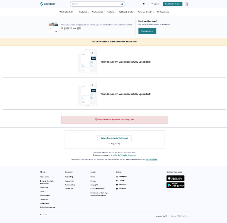 Upload A Document - Scribd | PDF | Scribd | Information Technology