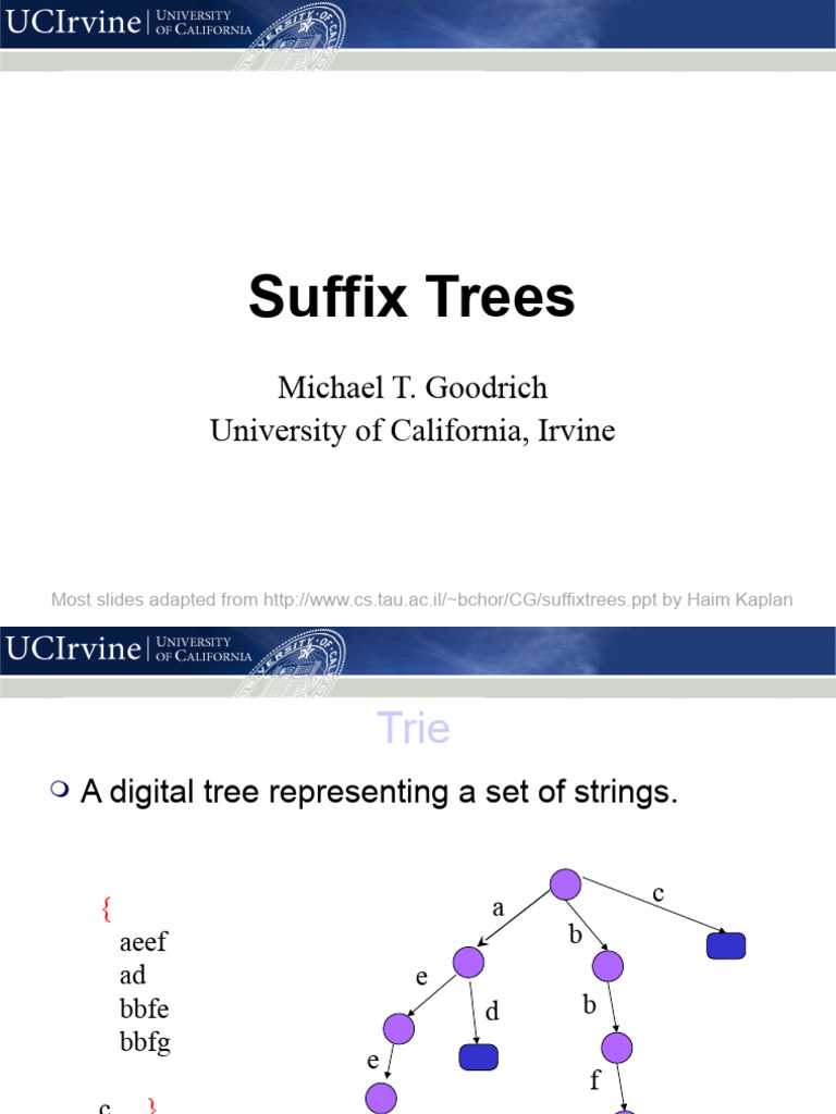 09 SuffixTrees | PDF | String (Computer Science) | Algorithms And Data Structures