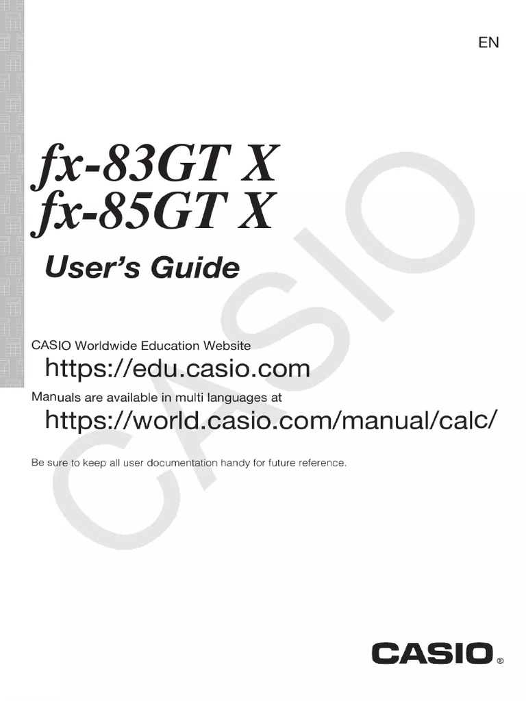Manual Casio Fx 83gt X 108 Páginas Pdf