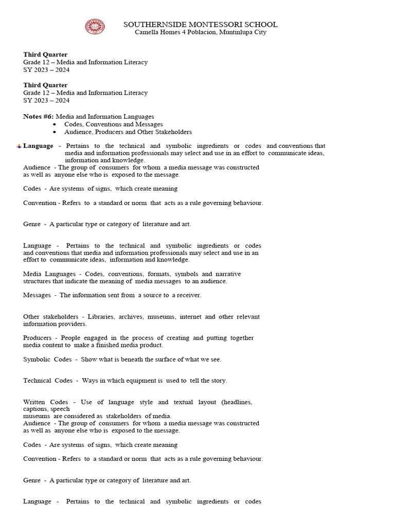 Media Codes and Conventions Explained | PDF | Information | Camera