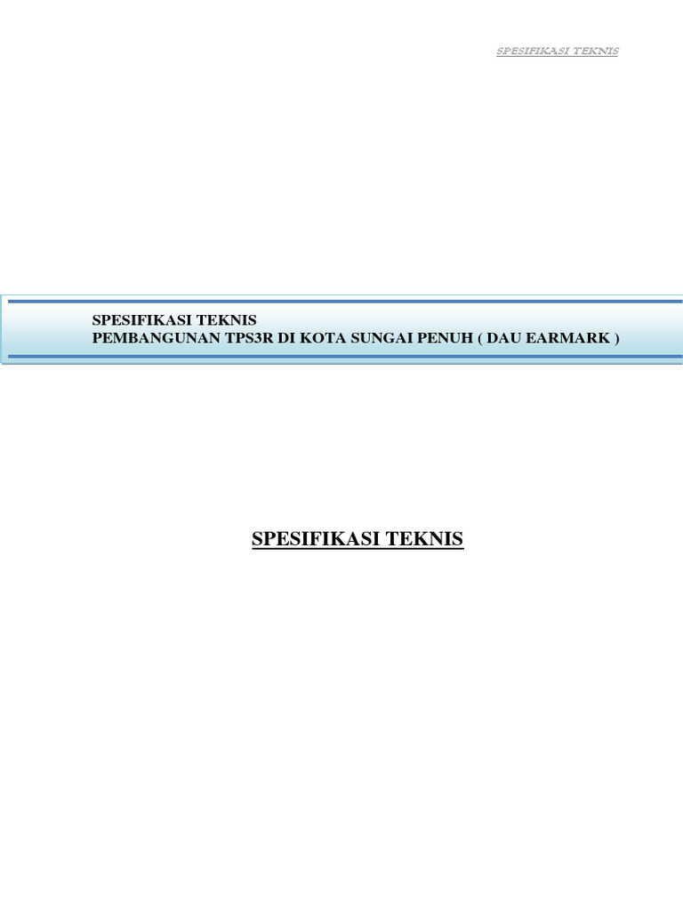 Spek TeknisTPS3R.rtf | PDF