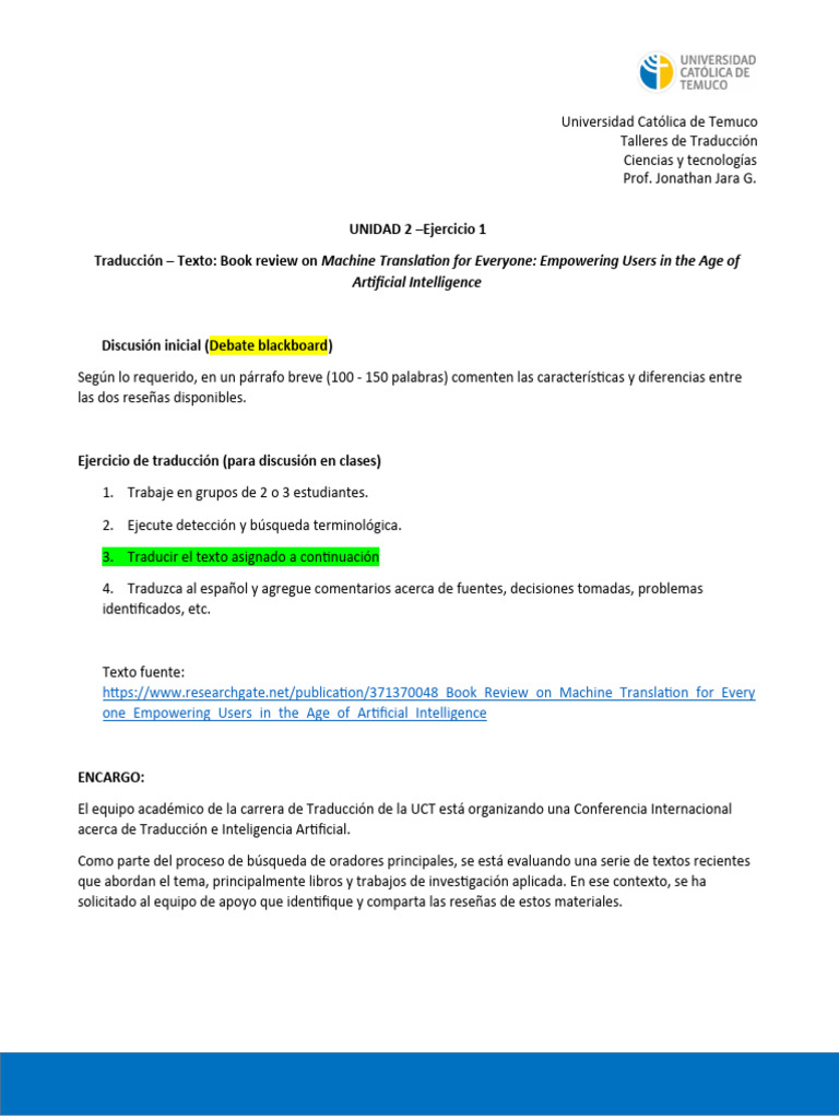 UNIDAD 2 Ejercicio 1 - Book Review | PDF | Traducciones | Cibernética