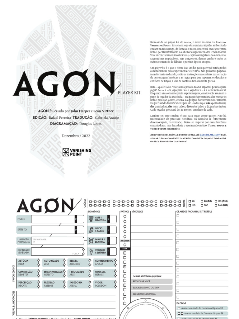 Player Kit do Jogo Agon | PDF