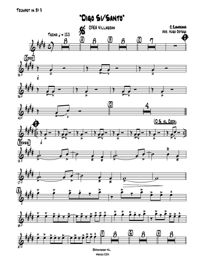 Digo Si_Santo - Trumpet in Bb 3 | PDF