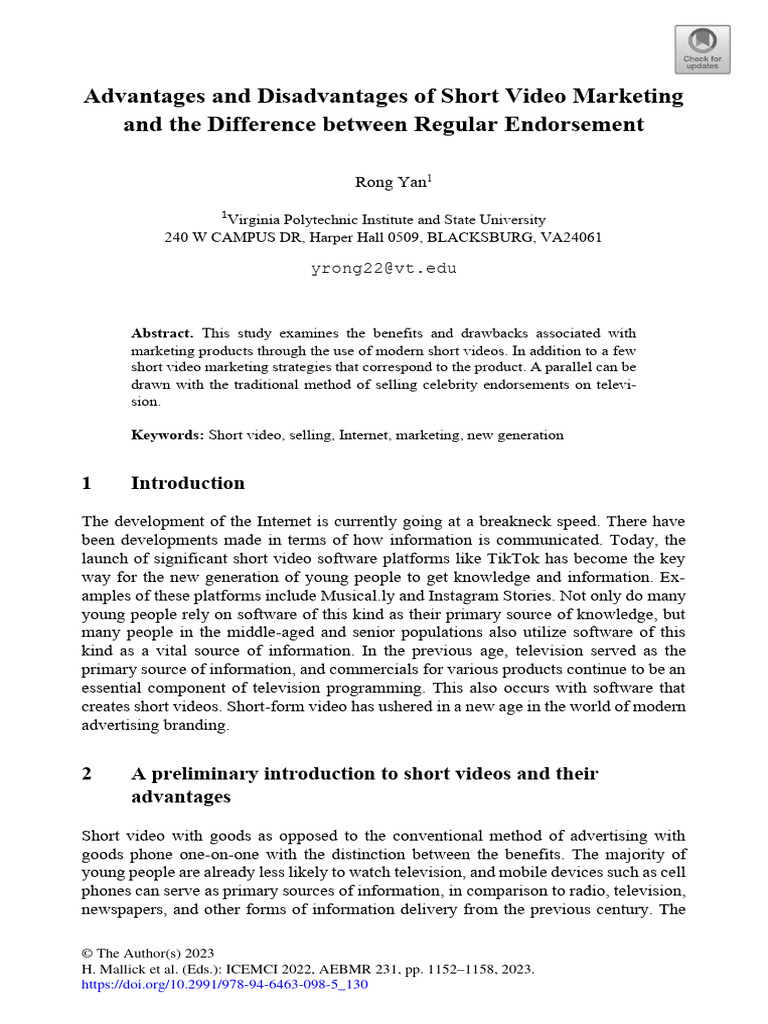 Advantages and Disadvantages of Short Video Marketing and The Difference Between Regular ...