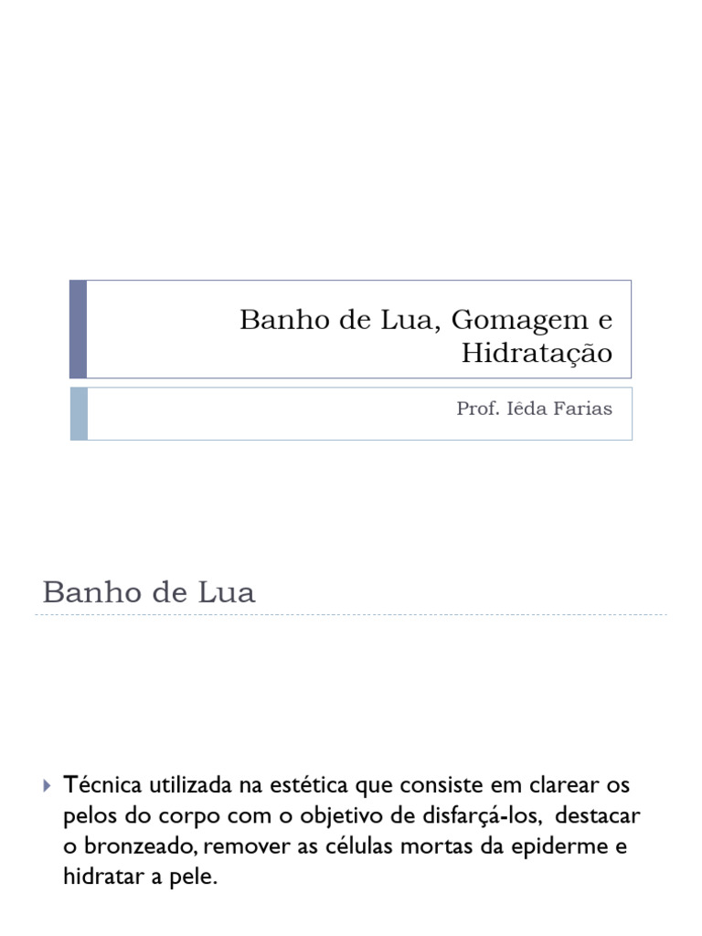 Banho de Lua Gomagem e Hidratacao Hi | PDF