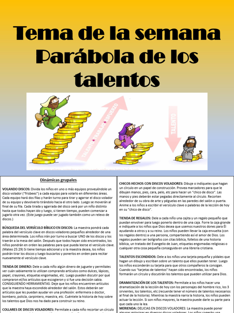 Parábola de Los Talentos | PDF