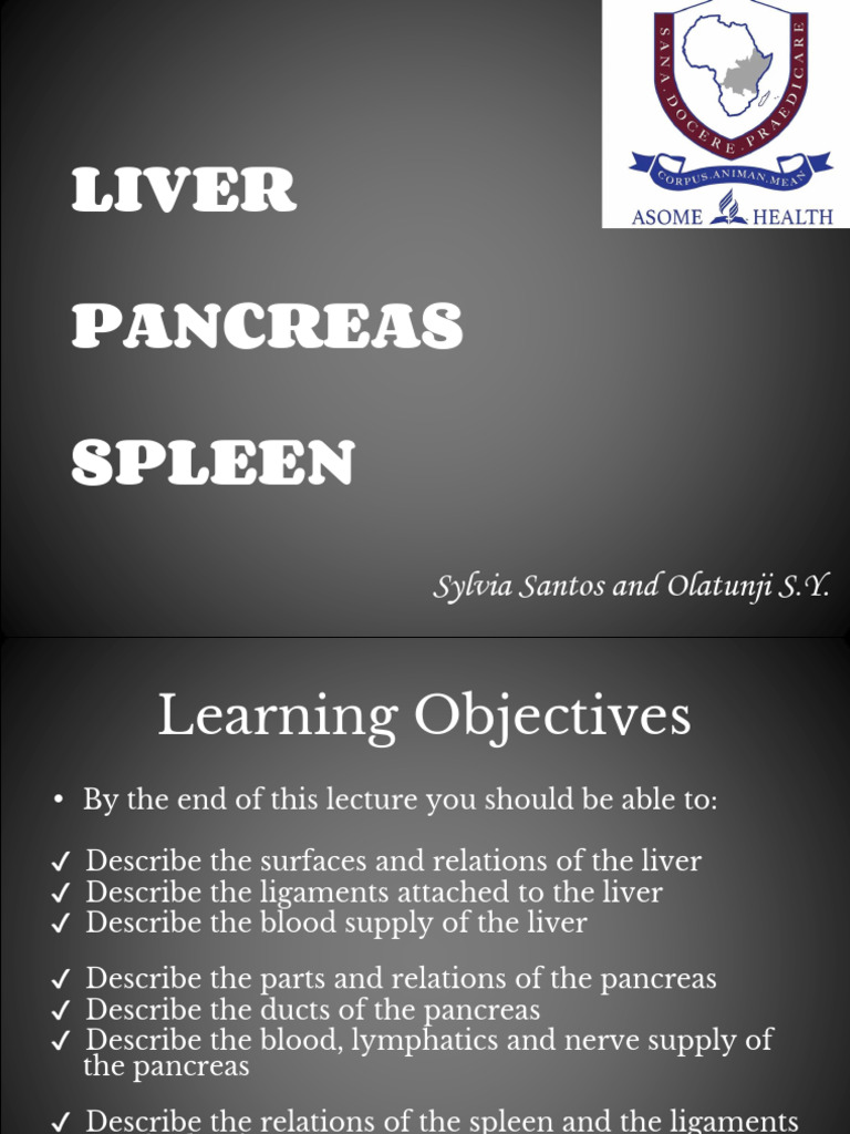 Anatomy and Functions of Liver and Pancreas | PDF