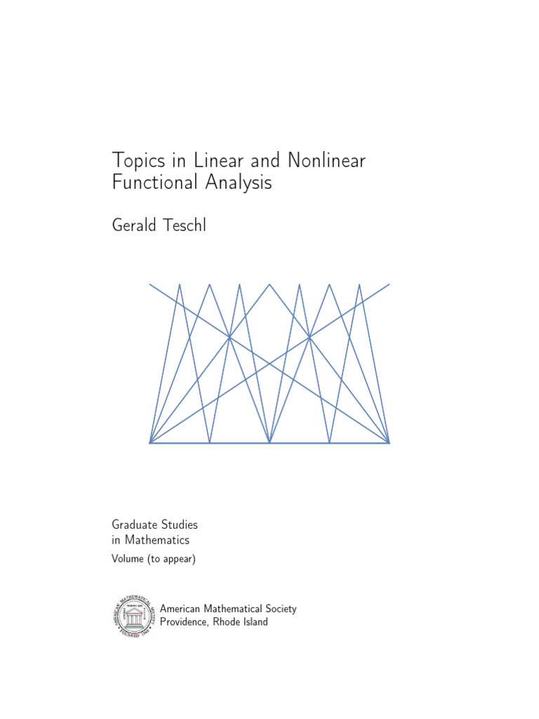 Topics in Linear and Nonlinear Functional Analysis | PDF | Banach Space | Spectral Theory