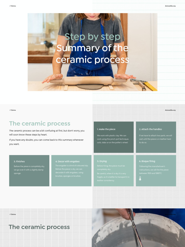 U5 - Adj - 01 - Summary of The Steps of The Ceramic Process | PDF ...