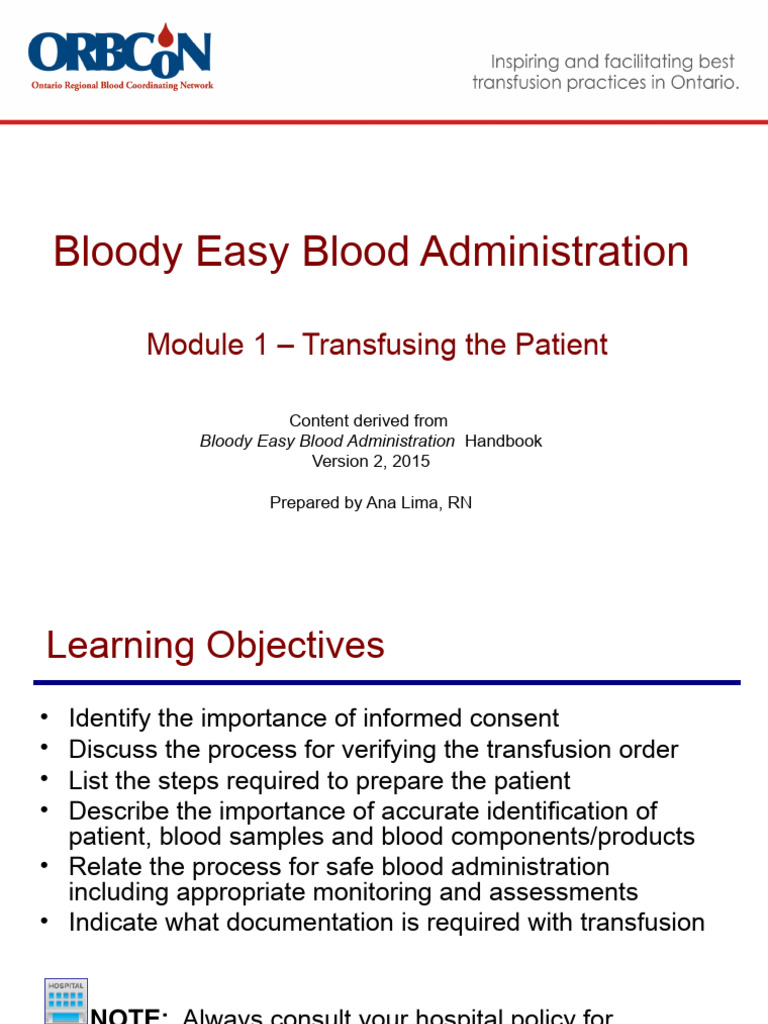 Module 1 Final | PDF | Blood Transfusion | Blood Type