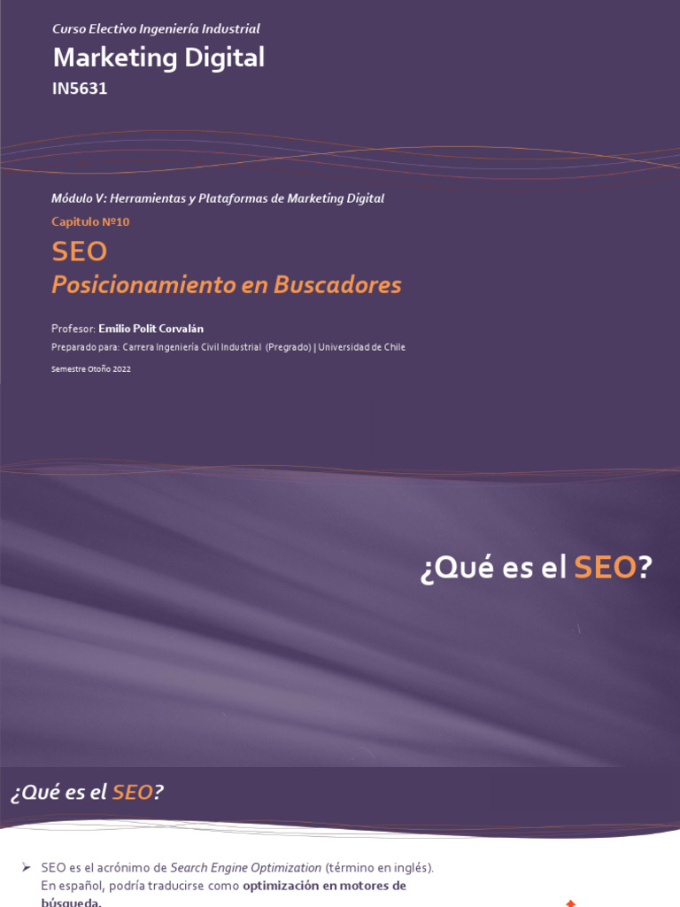 Cap 10 SEO | Descargar gratis PDF | Posicionamiento en buscadores | Marketing de motores de búsqueda