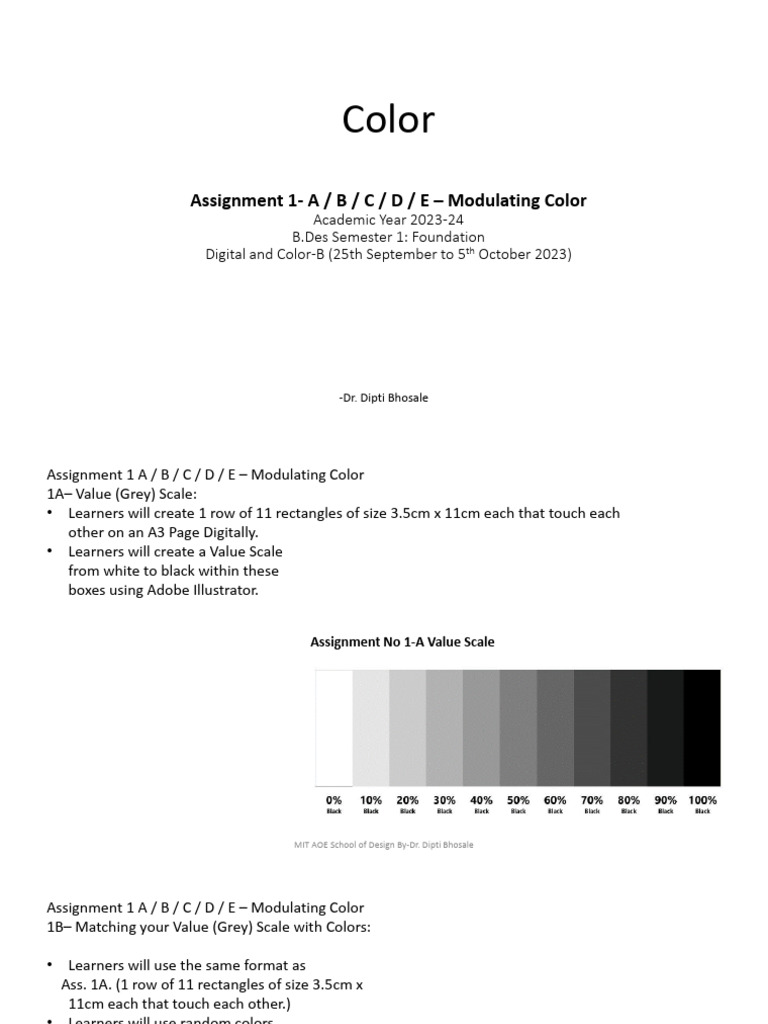 Color Assignment 1 ABCDE | PDF | Vision | Graphics