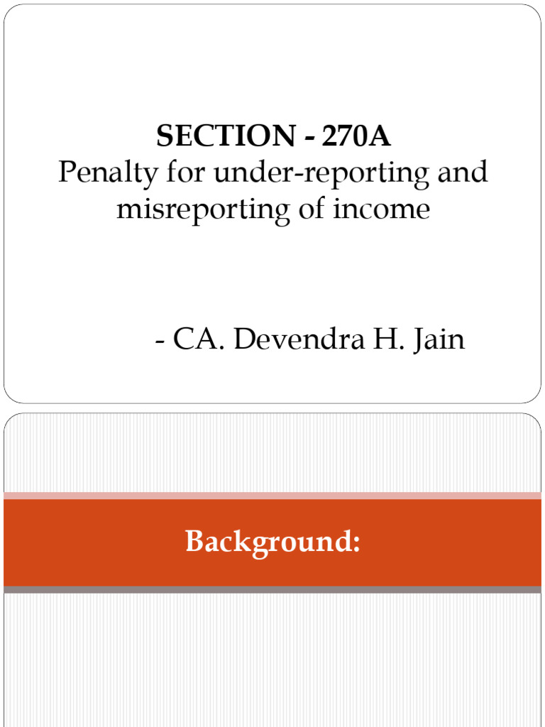 21 4 2018 Ca Devendra Jain Penalty 270a | PDF | Taxes | Income