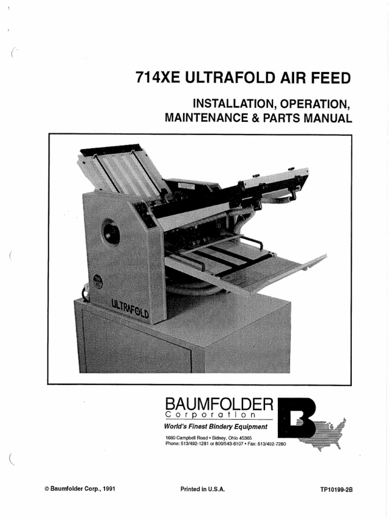 Ultrafold 714XE Manual COLLATED | PDF