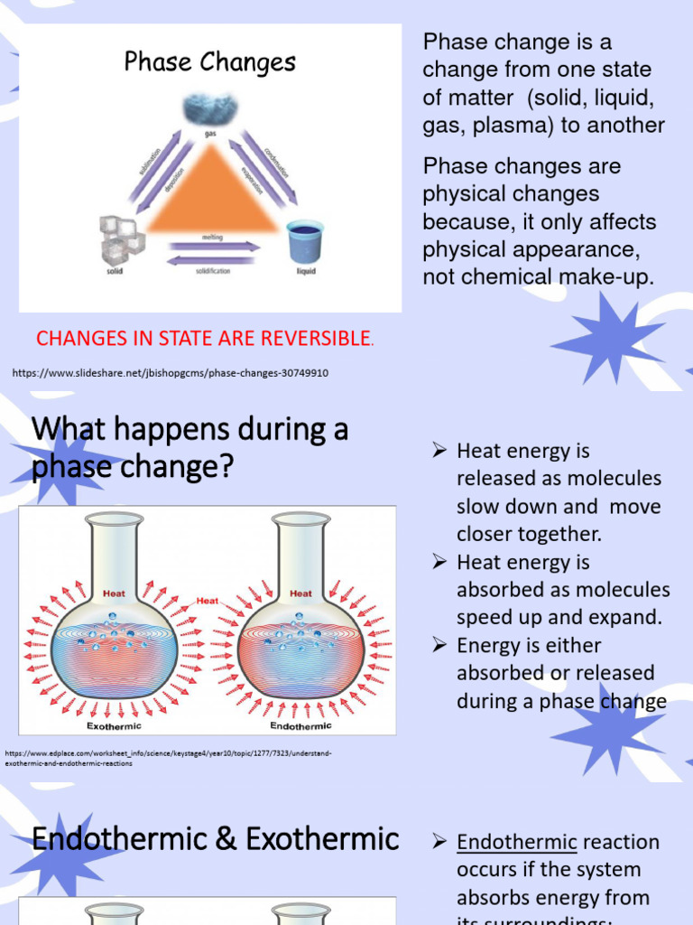 Understanding Phase Changes in Matter | PDF | Chemical Reactions ...