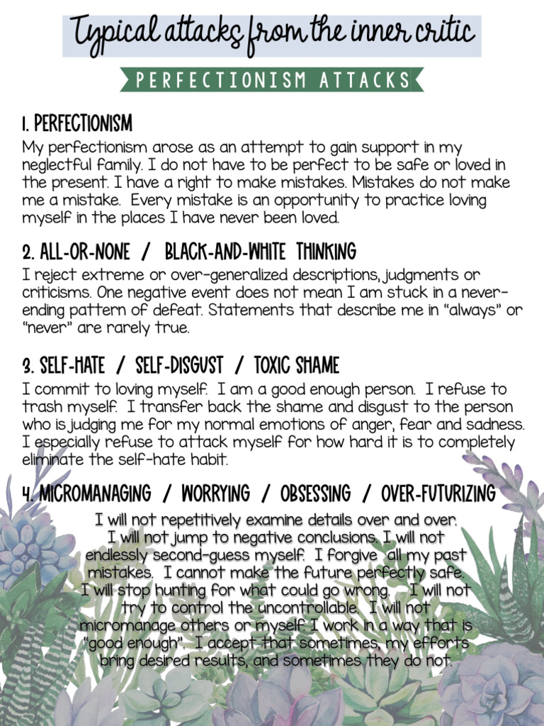 14 Common Inner Critic Attacks | PDF | Guilt (Emotion) | Shame