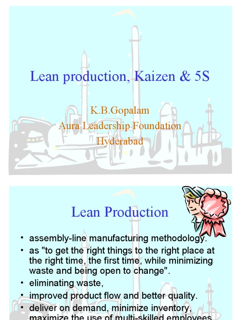 Kaizen and 5S in Lean Production | PDF | Lean Manufacturing | Business ...