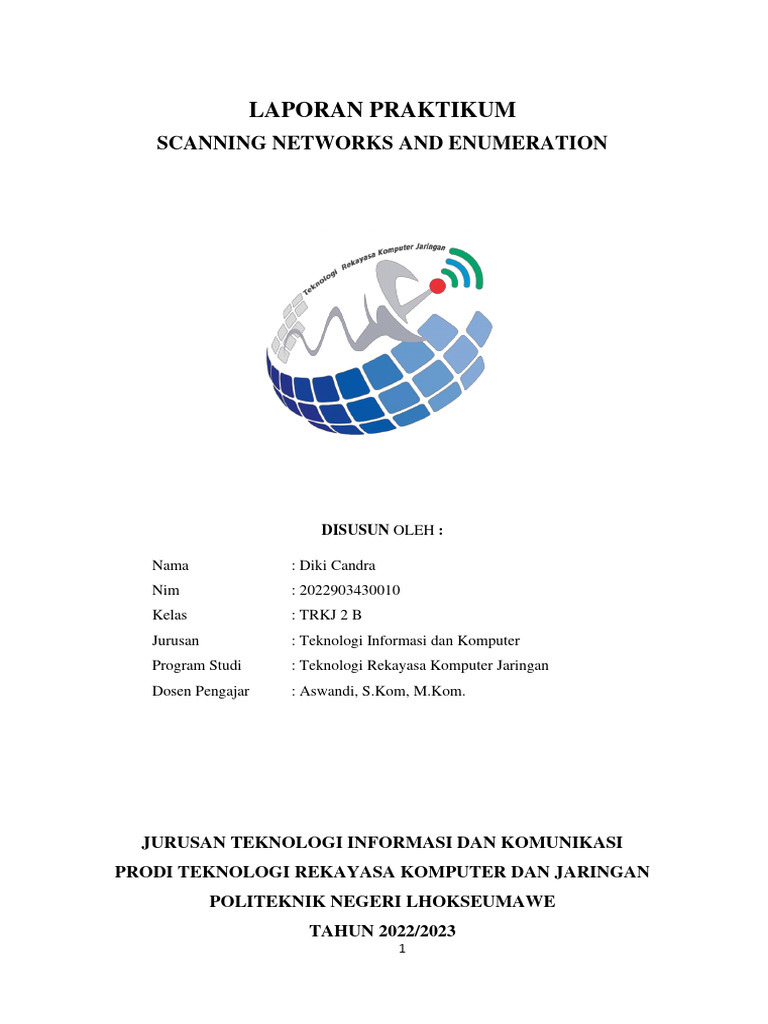 Report 03 Scanning Networks And Enumeration Pdf
