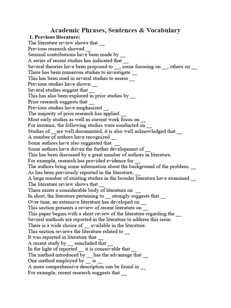 Academic Phrases | Download Free PDF | Cognition | Methodology