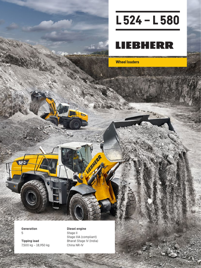 Liebherr Wheel Loader Brochure L 524 - L 580 | PDF