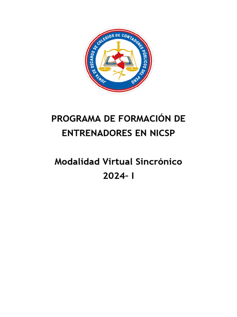 Programa Curso Nicsp JDCCPP | PDF | normas internacionales de ...
