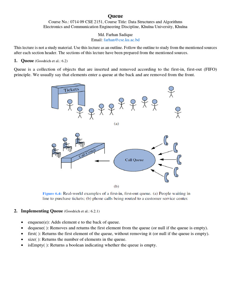 CSE 2151 Lecture 5 | Download Free PDF | Queue (Abstract Data Type) | Formal Methods