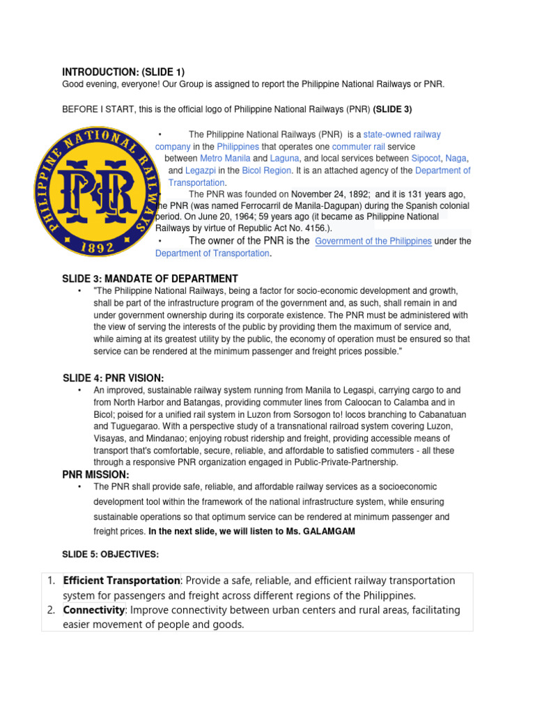 Script For PNR | PDF | Transport | Rail Transport