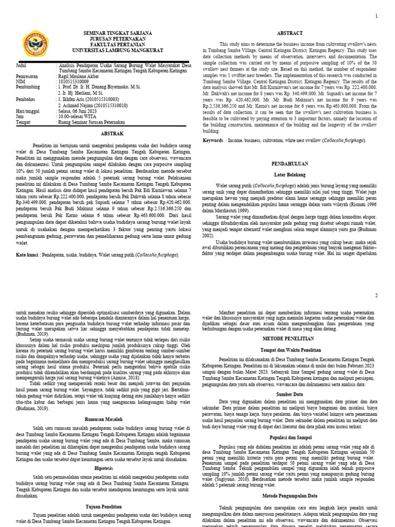 Abstrak Semhas Ragil Maulana Akbar 1 | PDF | Sains & Matematika