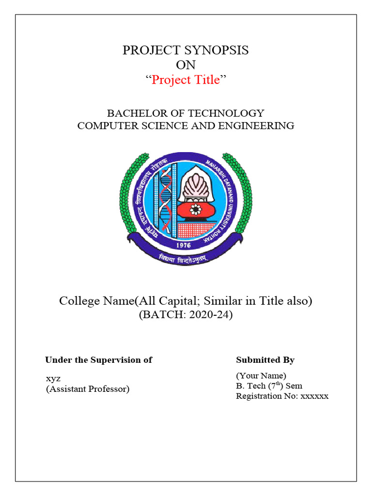 PROJECT SYNOPSIS - Sample | PDF | Databases | Software