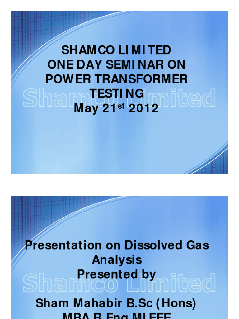 Shamco Dissolved Gas Analysis | PDF | Methane | Hydrogen