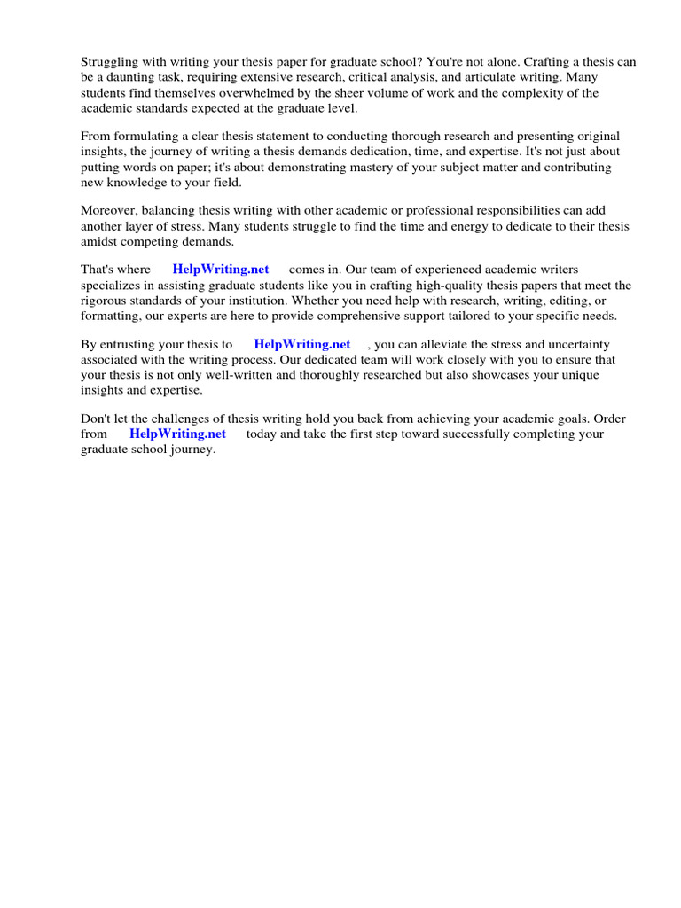 Thesis Paper Graduate School | PDF | Sustainability | Thesis