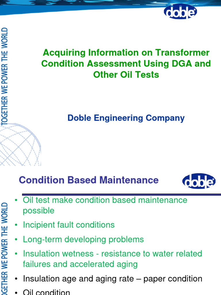 B - Doble - DGA and Oil Testing | PDF | Carbon Dioxide | Transformer