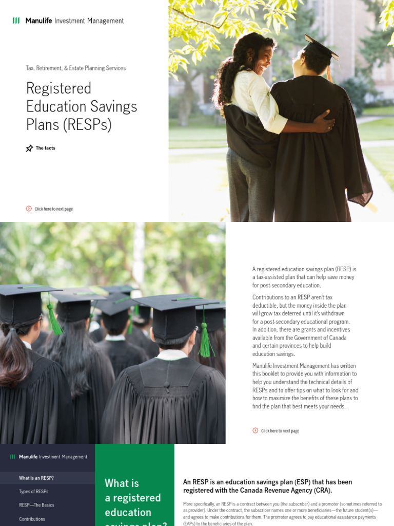 Mk2903e Registered Education Savings Plans Resps The Facts | PDF ...