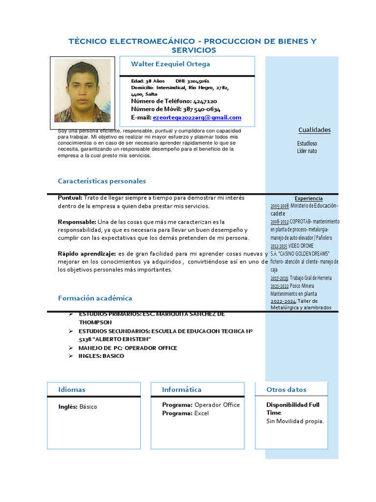 CV Eze 2024 | PDF | Informática