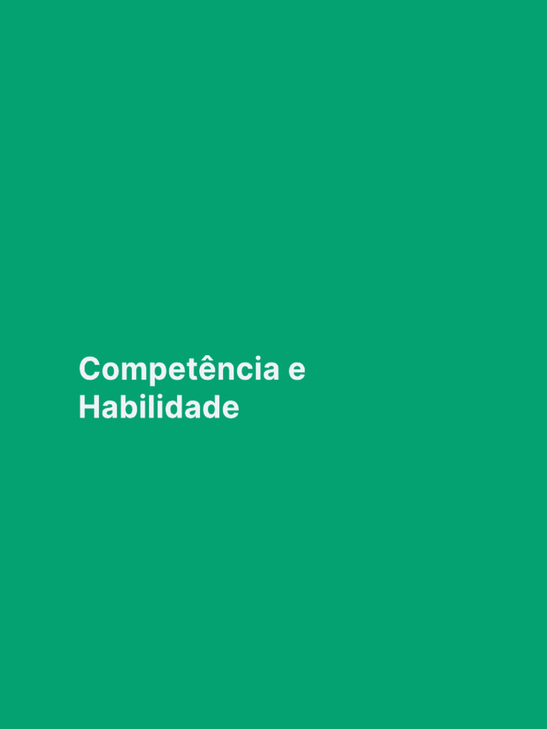 Competência e Habilidade | PDF | Competência (Recursos Humanos)