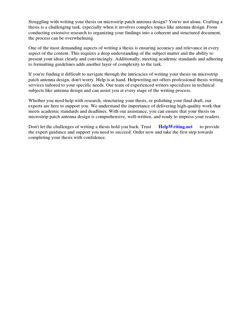 Thesis On Microstrip Patch Antenna Design Pdf Antenna Radio Printed Circuit Board