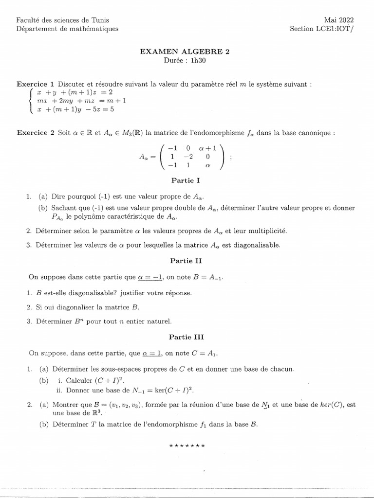 Exam Alg2-1 | PDF