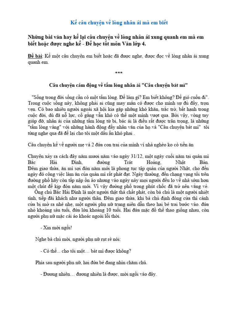 Ke Cau Chuyen Ve Long Nhan Ai | PDF