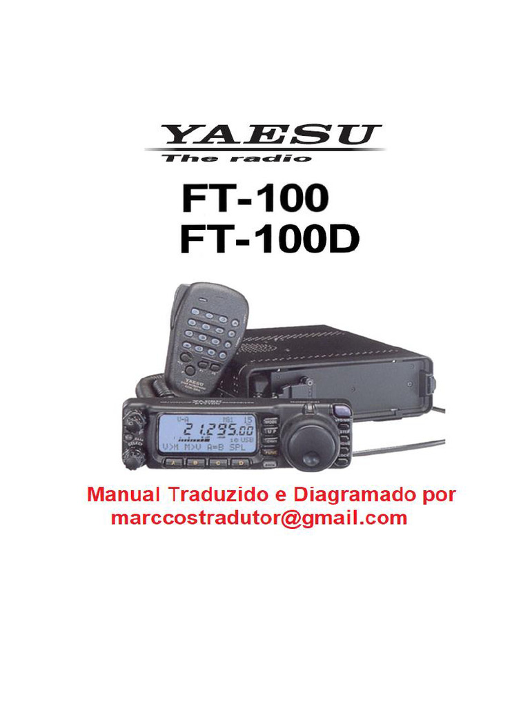FT-100 - FT-100D Yaesu Rádio | PDF | Antena (rádio) | Fonte de energia