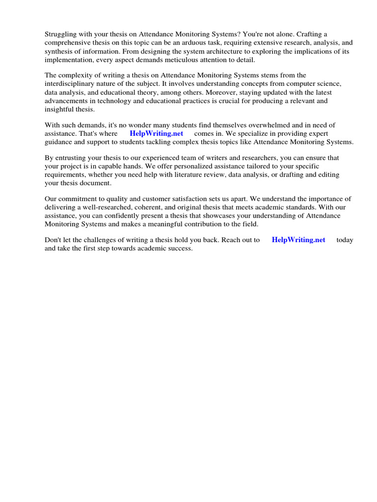 Attendance Monitoring System Thesis PDF | PDF | Databases | Thesis